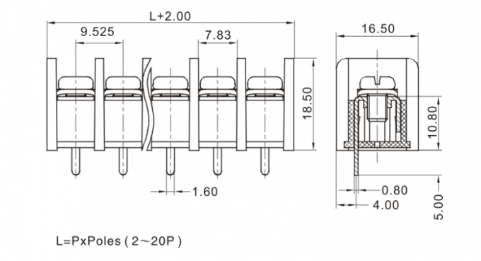 UL Verified Barrier Terminal Block Connector