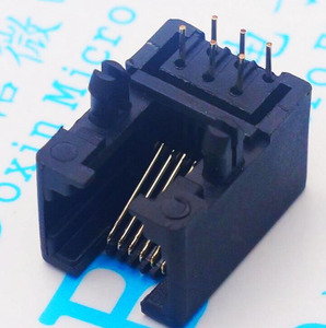 Plastic BMS RJ11 Right Angle All PBT&Pa66 6P6C PCB Socket