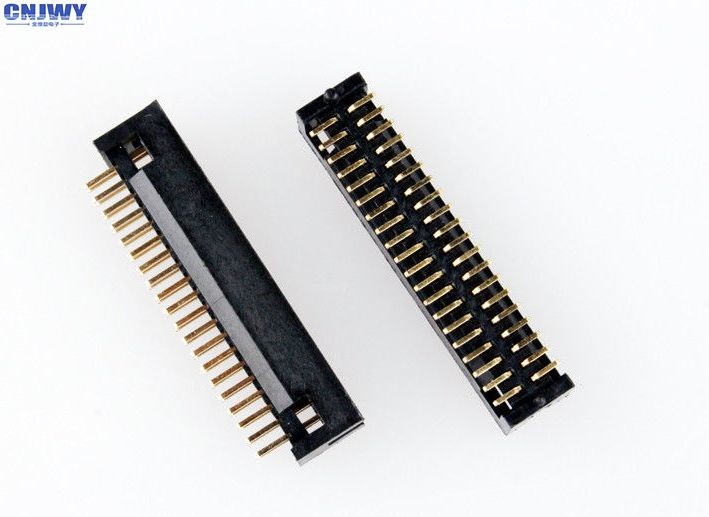 Straight Board To Wire Box Header Connector 1.27mm Pitch 34 Pin Gold Flash