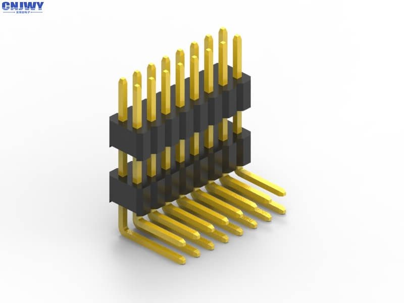 High Temperature LCP PCB Header Connector Right Angle Current Rating 1.0AMP