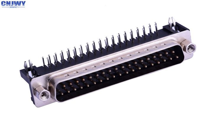 Male / Female 37 Pin D Type Connector , Double Row 90 Degreedb 37 Pin ...